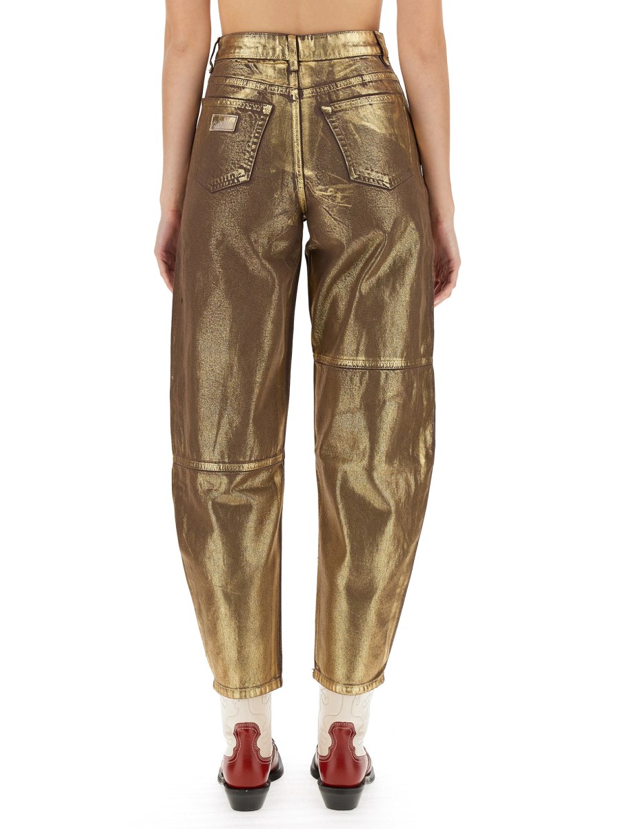 GANNI - STARY COTTON DENIM JEANS - Eleonora Bonucci