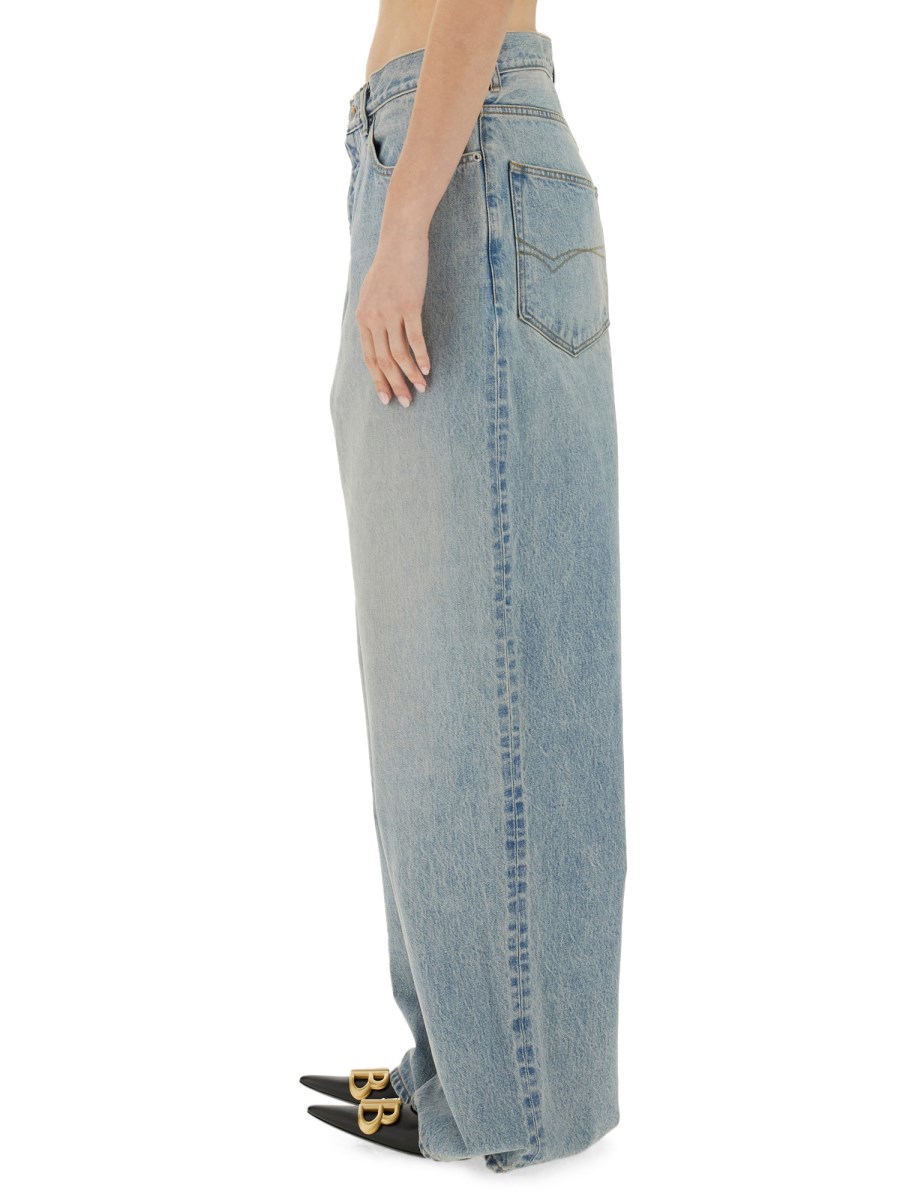 BALENCIAGA - COTTON DENIM BAGGY JEANS - Eleonora Bonucci BALENCIAGA - COTTON DENIM BAGGY JEANS - Eleonora Bonucci