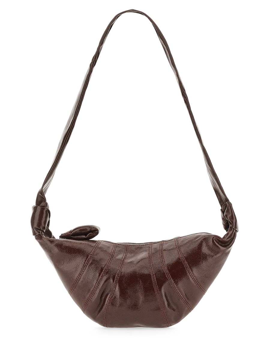 LEMAIRE - SMALL CROISSANT BAG IN COATED COTTON CANVAS - Eleonora Bonucci