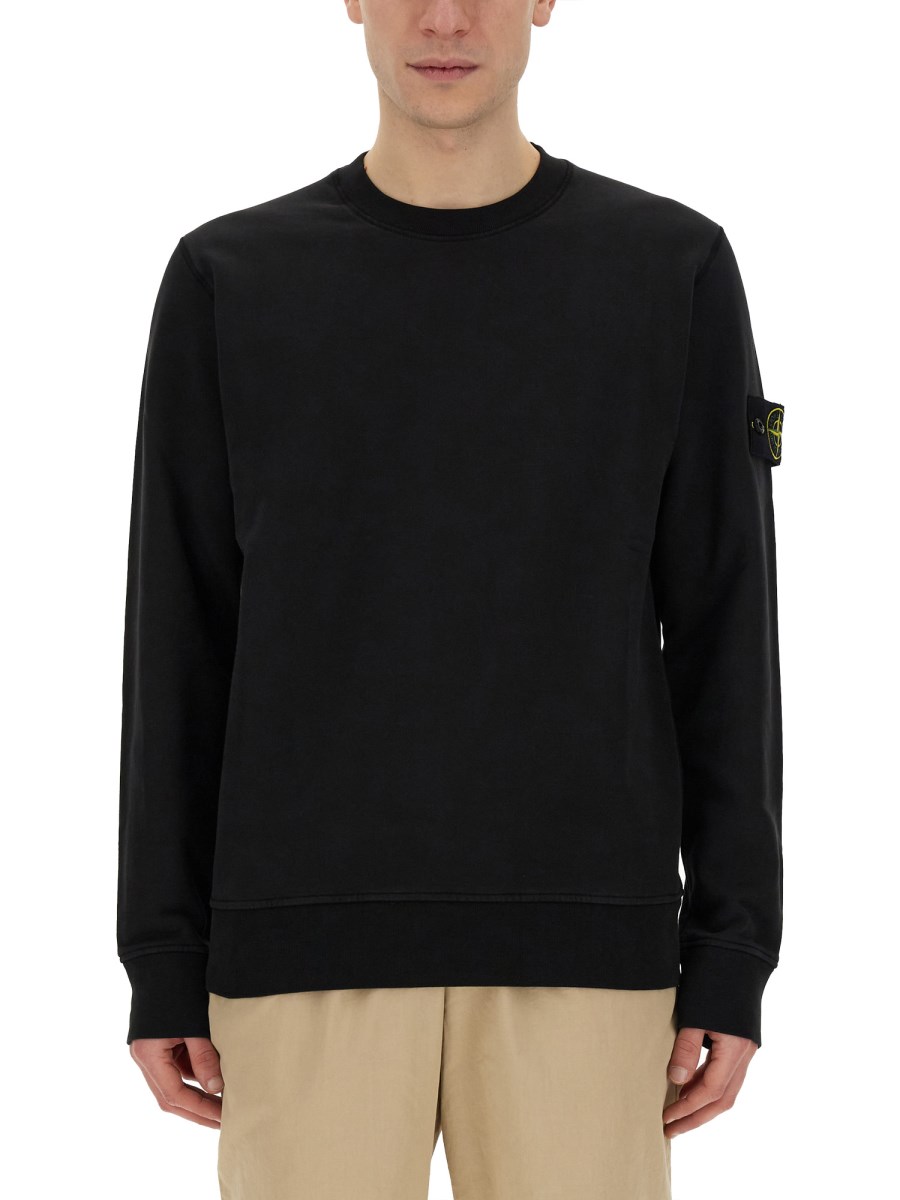 STONE ISLAND - COTTON SWEATSHIRT WITH LOGO - Eleonora Bonucci