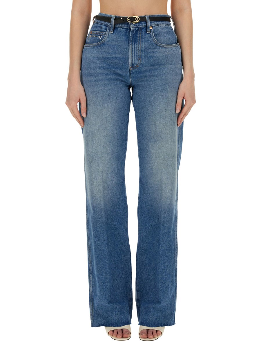 GUCCI - COTTON DENIM JEANS - Eleonora Bonucci