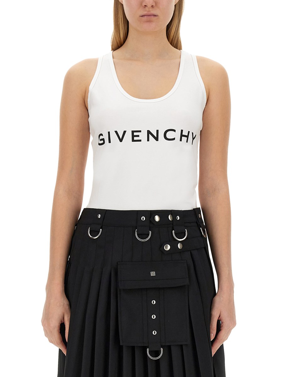 GIVENCHY - CANOTTA IN JERSEY DI COTONE CON LOGO - Eleonora Bonucci