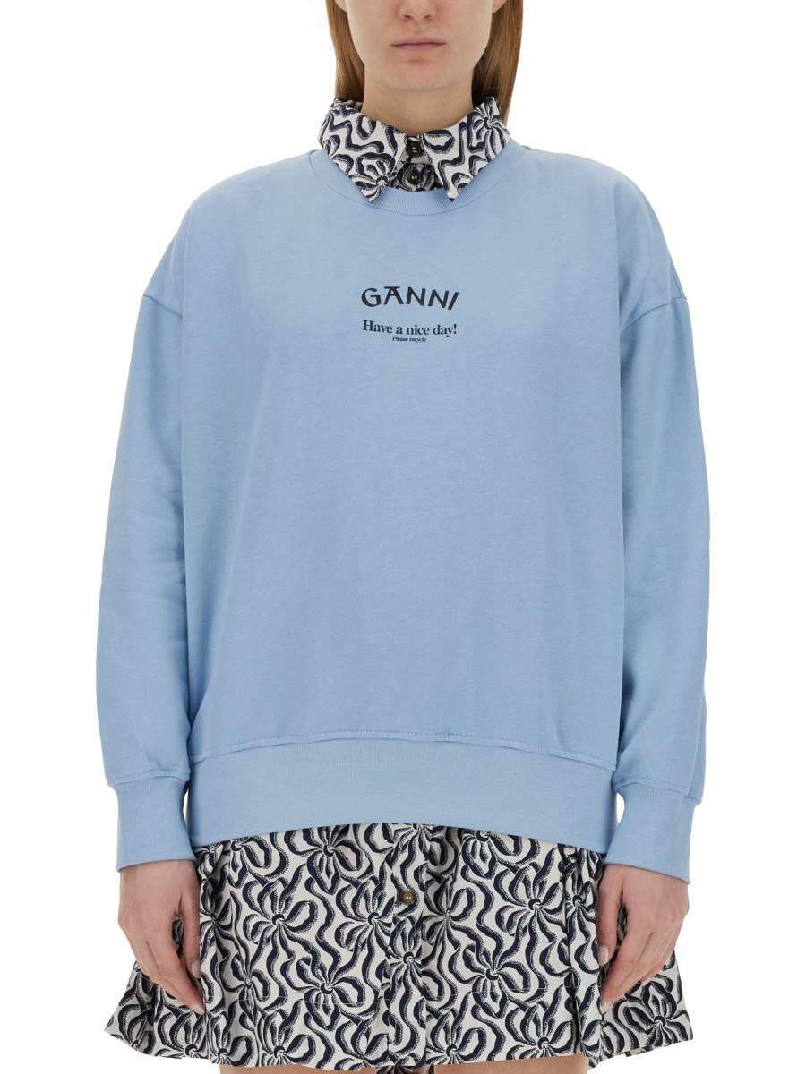 GANNI - SWEATSHIRT WITH LOGO - Eleonora Bonucci