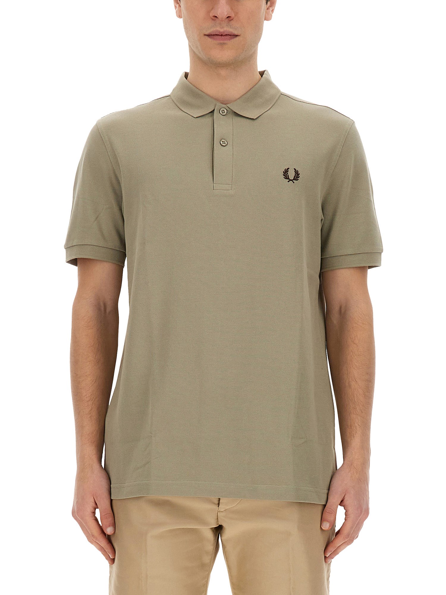 Fred Perry Polo With Logo In Beige | ModeSens
