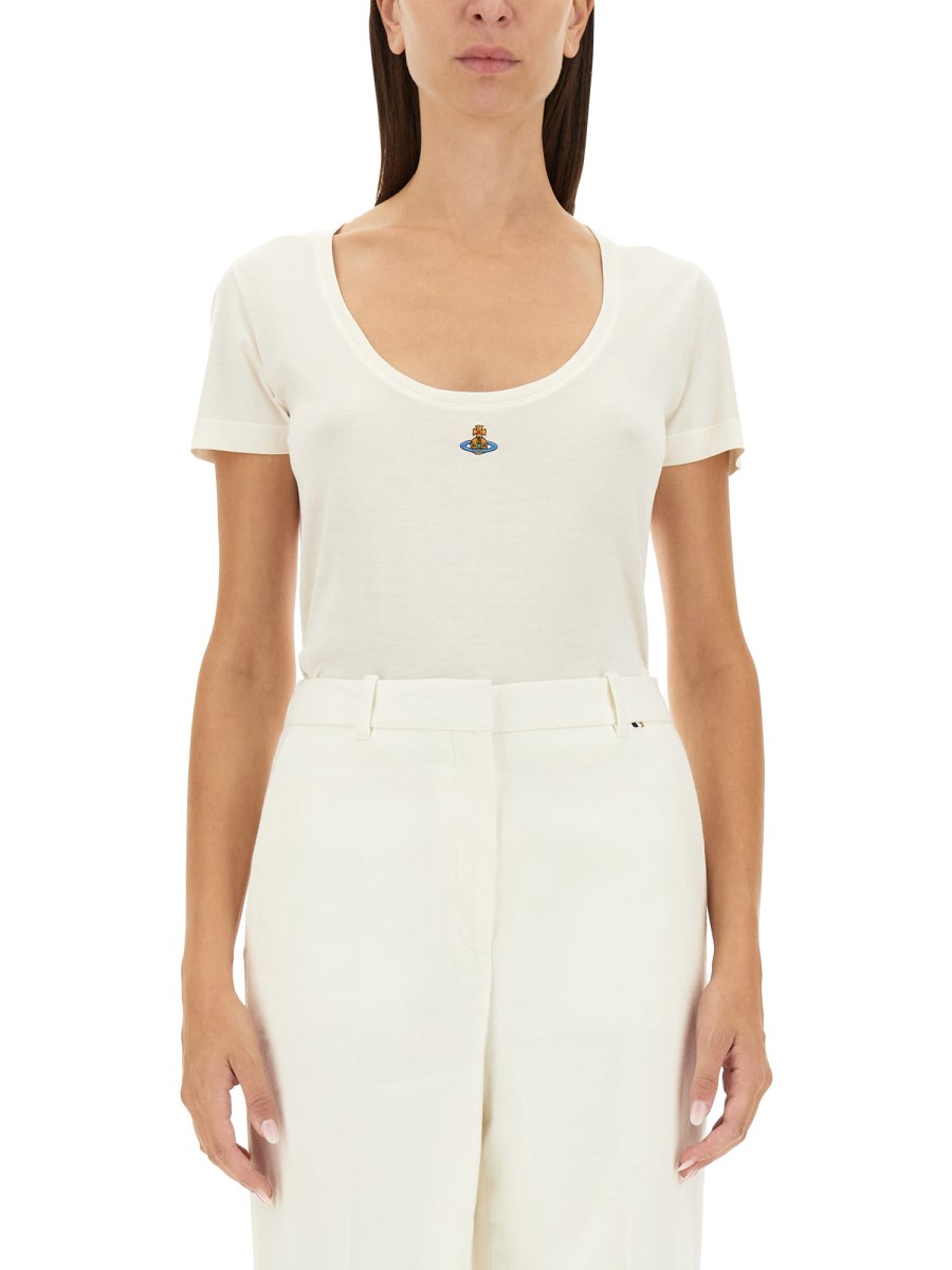 VIVIENNE WESTWOOD - LOLLO COTTON JERSEY T-SHIRT - Eleonora Bonucci