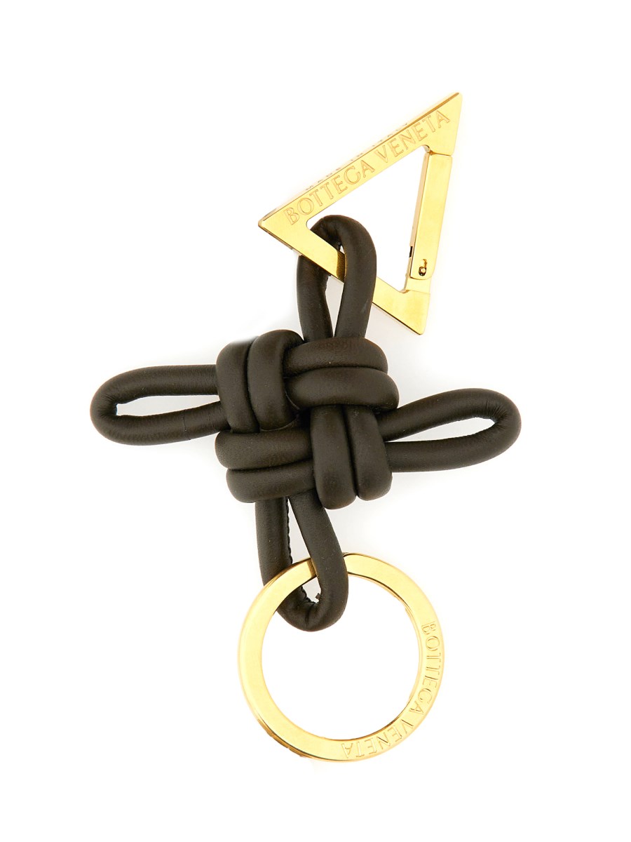 BOTTEGA VENETA - LEATHER "TRIANGLE" KEYCHAIN - Eleonora Bonucci