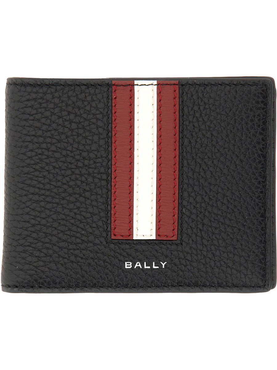 BALLY - BI-FOLD LEATHER WALLET WITH RBN STRIPES - Eleonora Bonucci