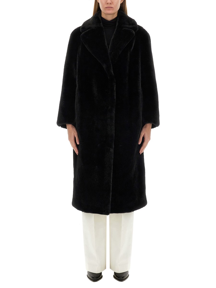 STAND - "MARIA" LONG FAUX FUR COAT - Eleonora Bonucci