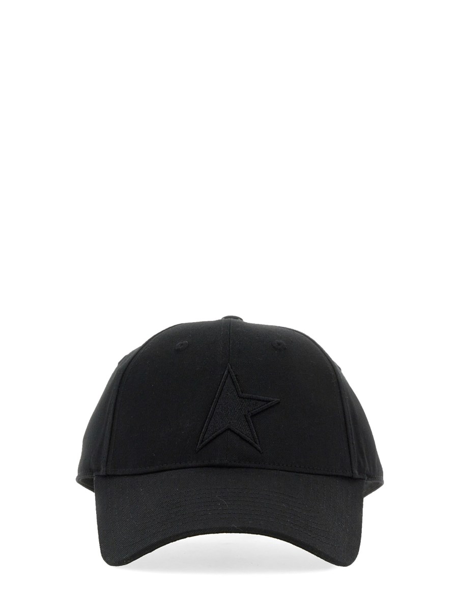 GOLDEN GOOSE - BASEBALL HAT WITH STAR PATCH - Eleonora Bonucci