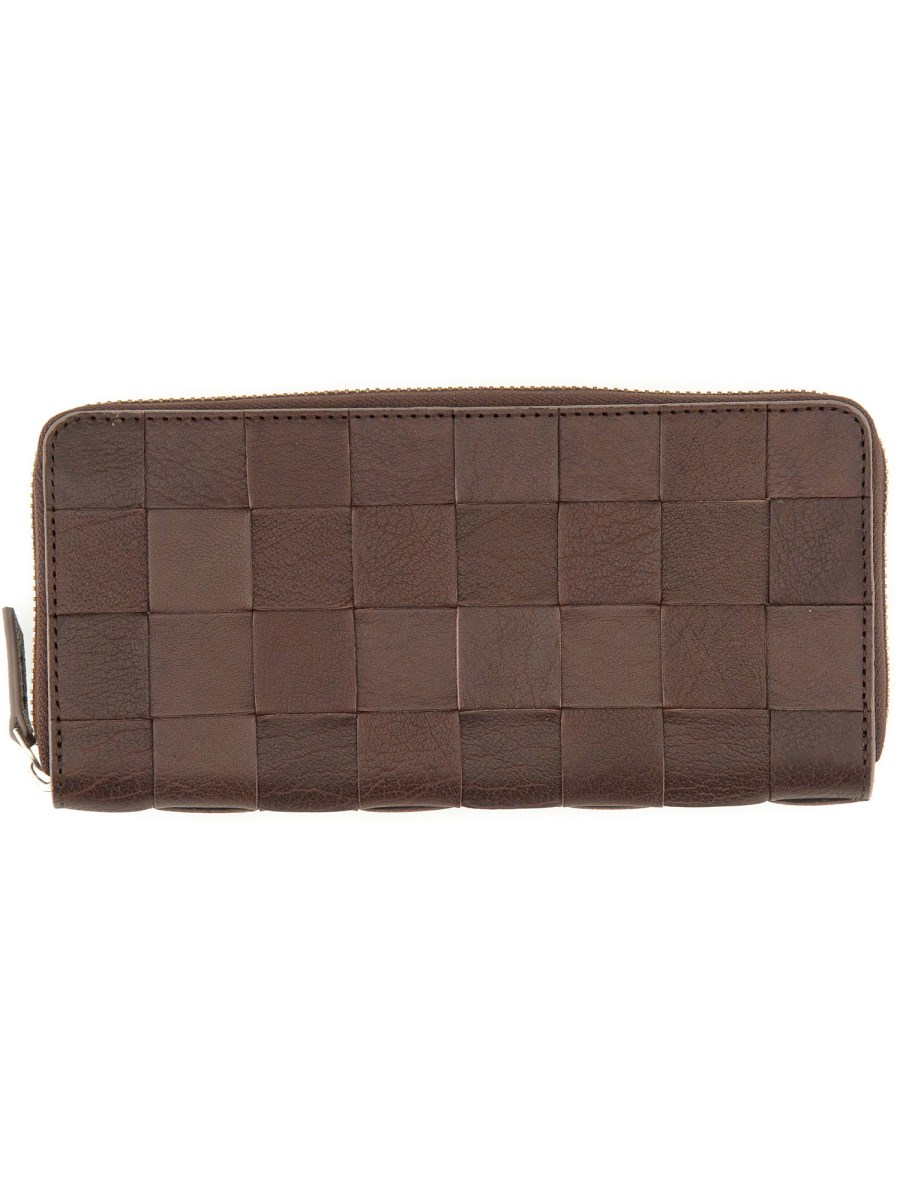 DRAGON DIFFUSION - ZIPPERED LEATHER "CHECK" WALLET - Eleonora Bonucci